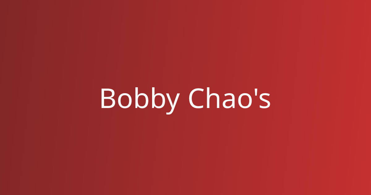 Best Chinese in Calgary, AB | Bobby Chao's | Menu